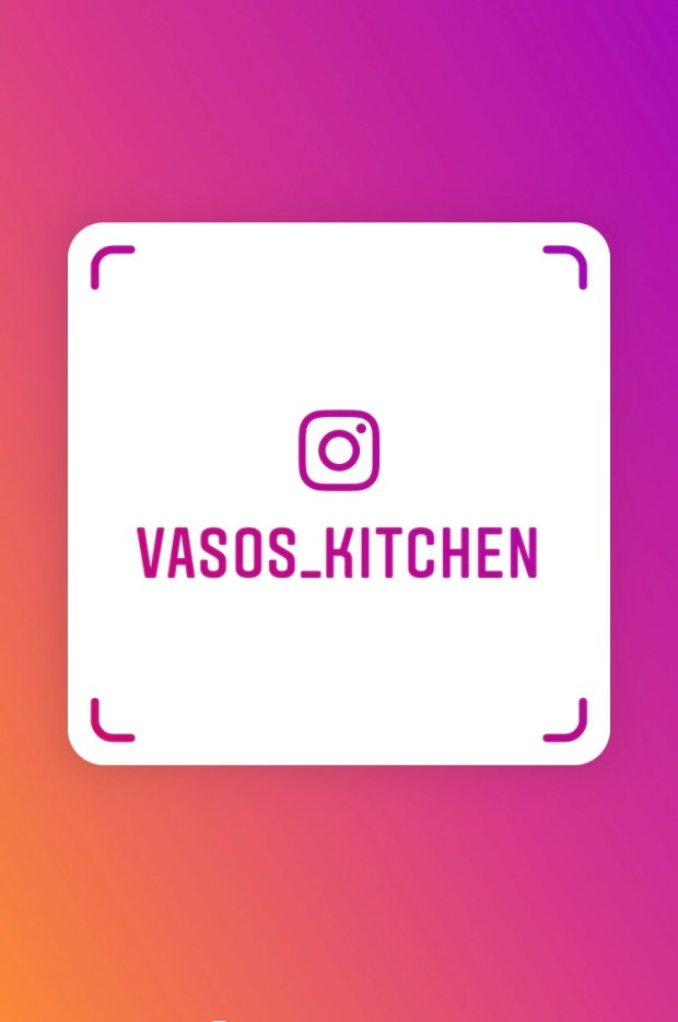 Like us on instagram – Vaso's Kitchen